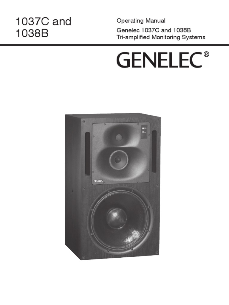 Genelec 1037C and 1038B Tri-Amplified Monitoring Systems Operating ...
