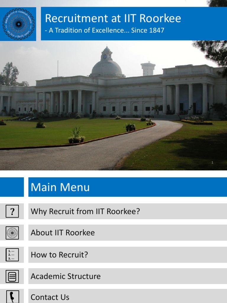 Recruitment at IIT Roorkee | PDF | Academia | Science And Technology