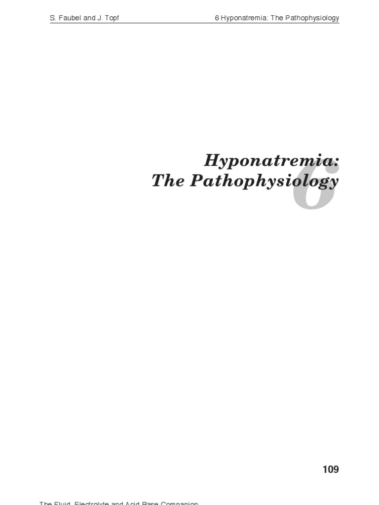 06 and 07 Hyponatremia | PDF | Kidney | Clinical Medicine