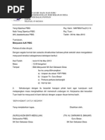 Surat Pindaan Tarikh PSRA 2025 | PDF