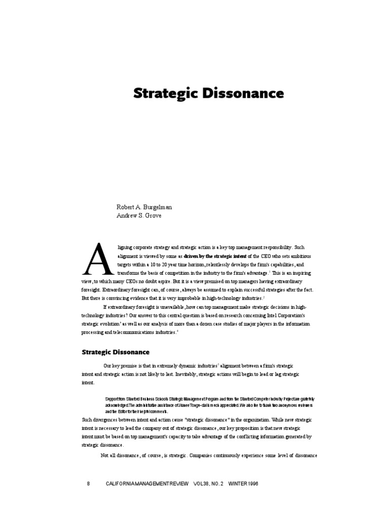 Strategic Dissonance | PDF
