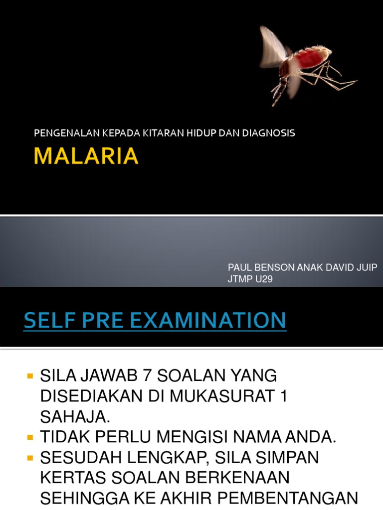 Malaria Kitaran Hidup Dan Persediaan Filem Darah (BFMP) | PDF