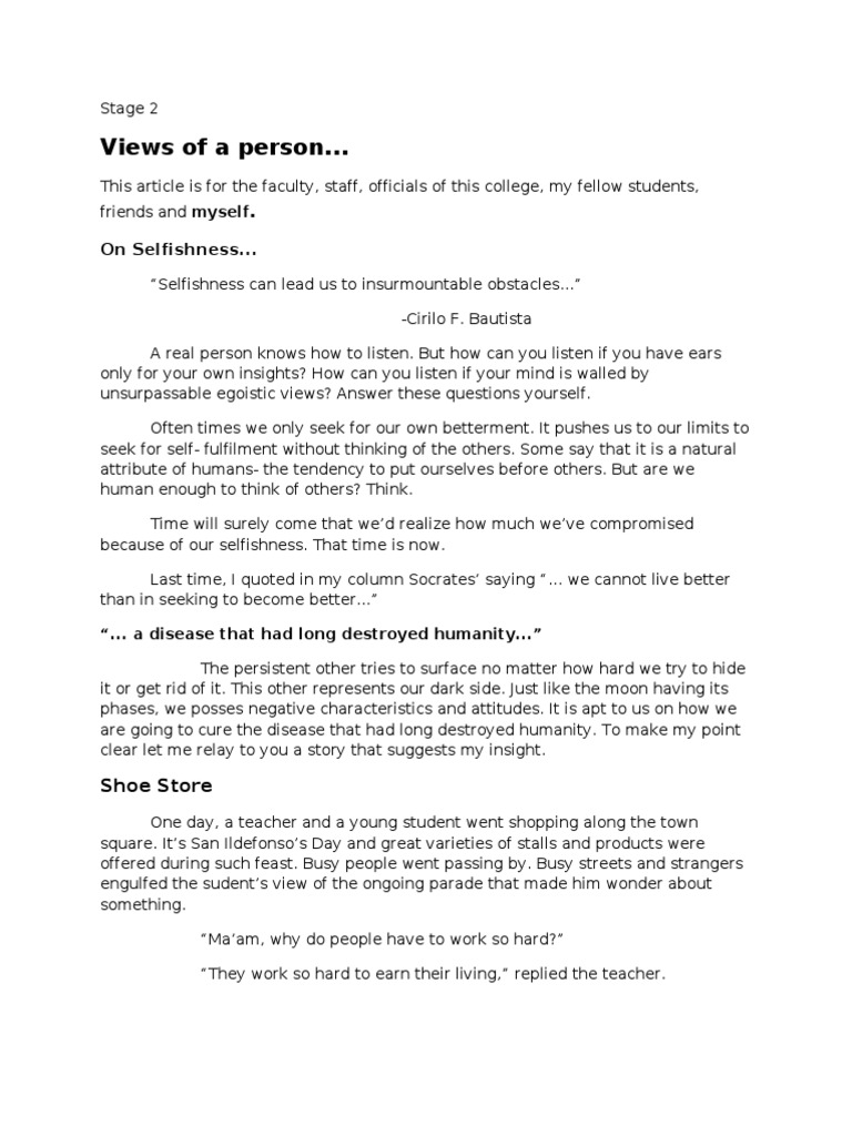 Views of A Person... | PDF