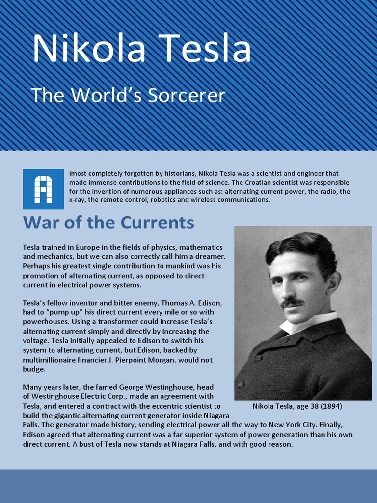 Nicola Tesla Brochure | PDF | Nikola Tesla | Alternating Current