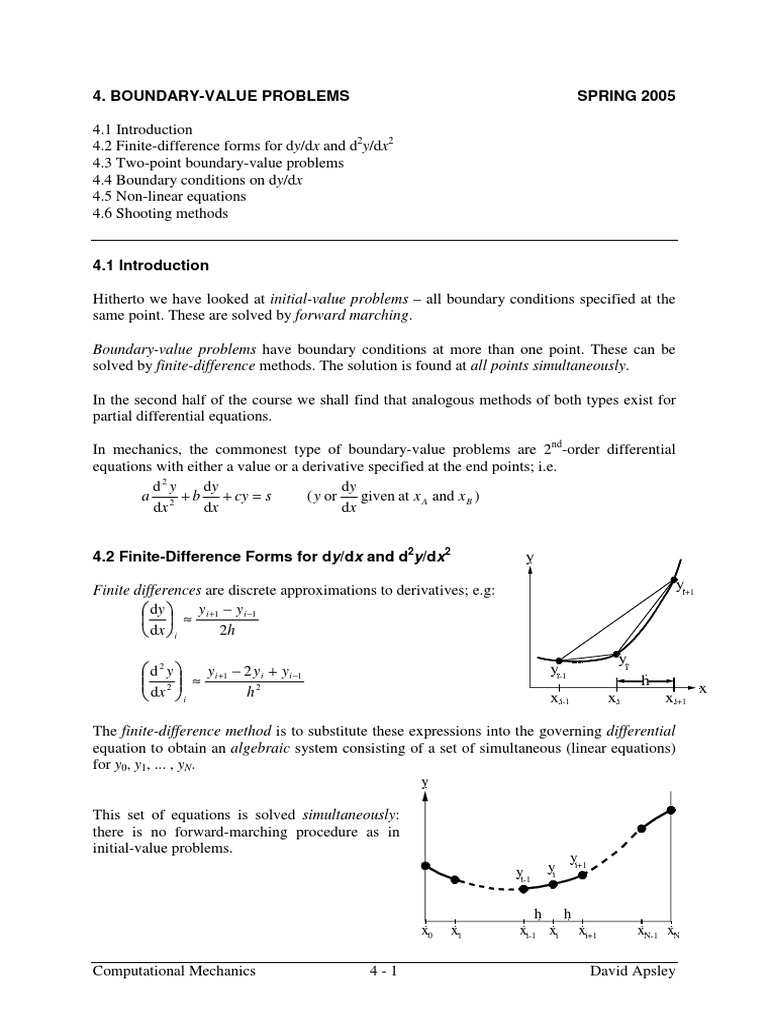 Finite Difference | PDF | Finite Difference | Boundary Value Problem
