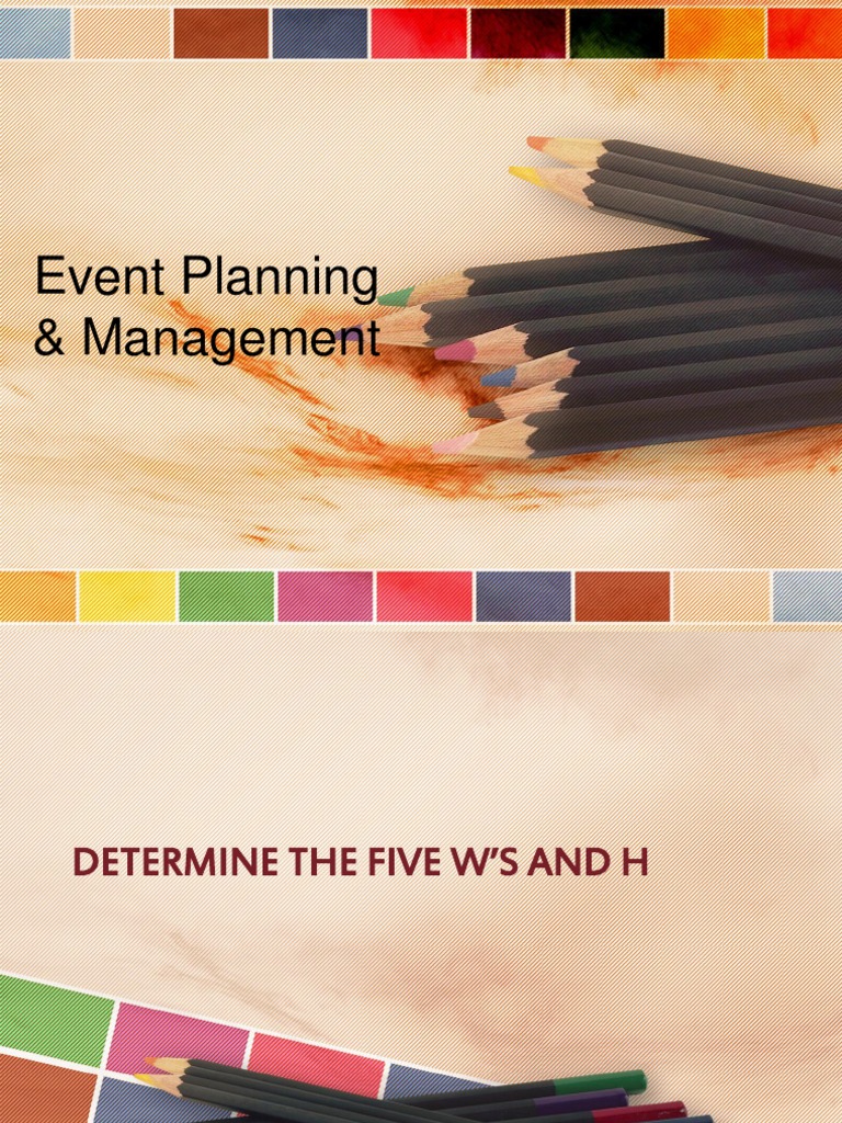 Determining the Details: A Framework for Event Planning Through the ...