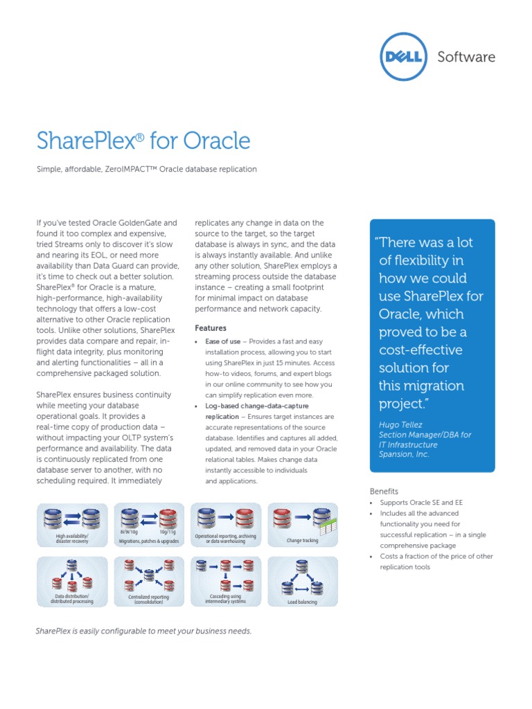 Datasheet SharePlex | PDF | Oracle Database | Replication (Computing)