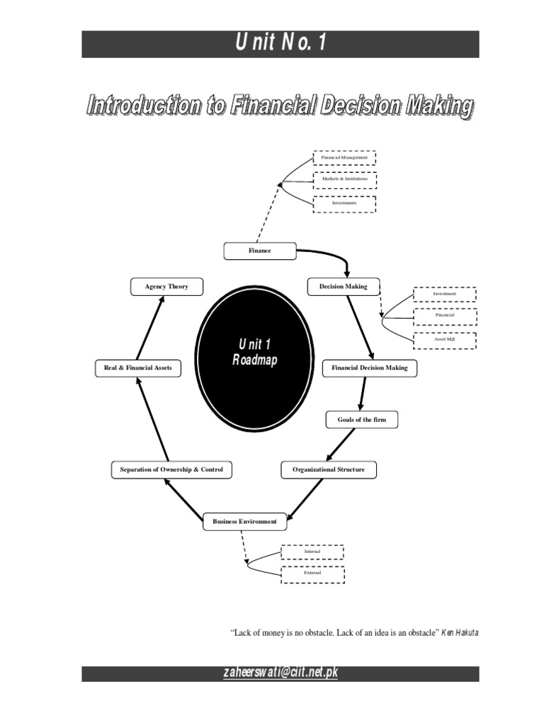 Introduction to Financial Decision Making | PDF | Financial Markets ...