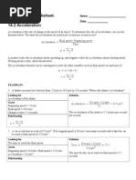 Grade 8 Physics Speed and Velocity Worksheet | PDF | Velocity | Speed