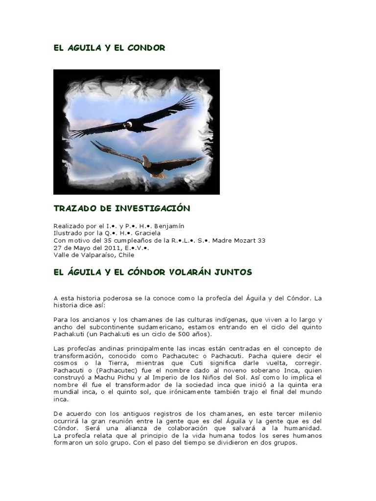El Aguila y El Condor | Imperio incaico | Chamanismo