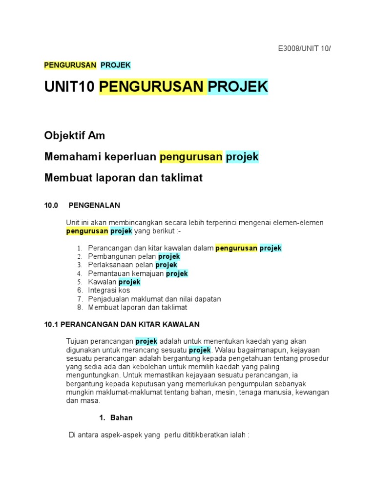 Pengurusan Projek Pdf