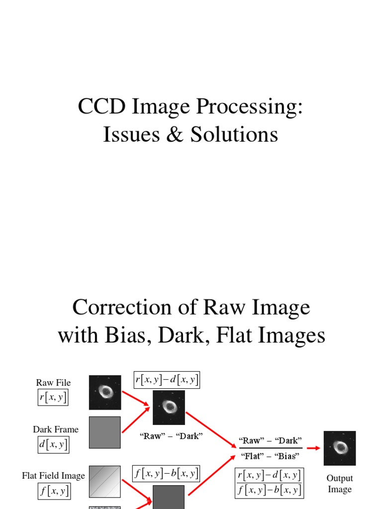 CCD Image Processing: Issues & Solutions | PDF | Charge Coupled Device | Signal To Noise Ratio