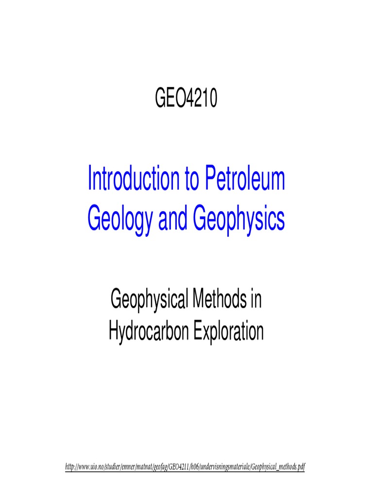 Introduction To Petroleum Geology and Geophysics | PDF | Geophysics ...