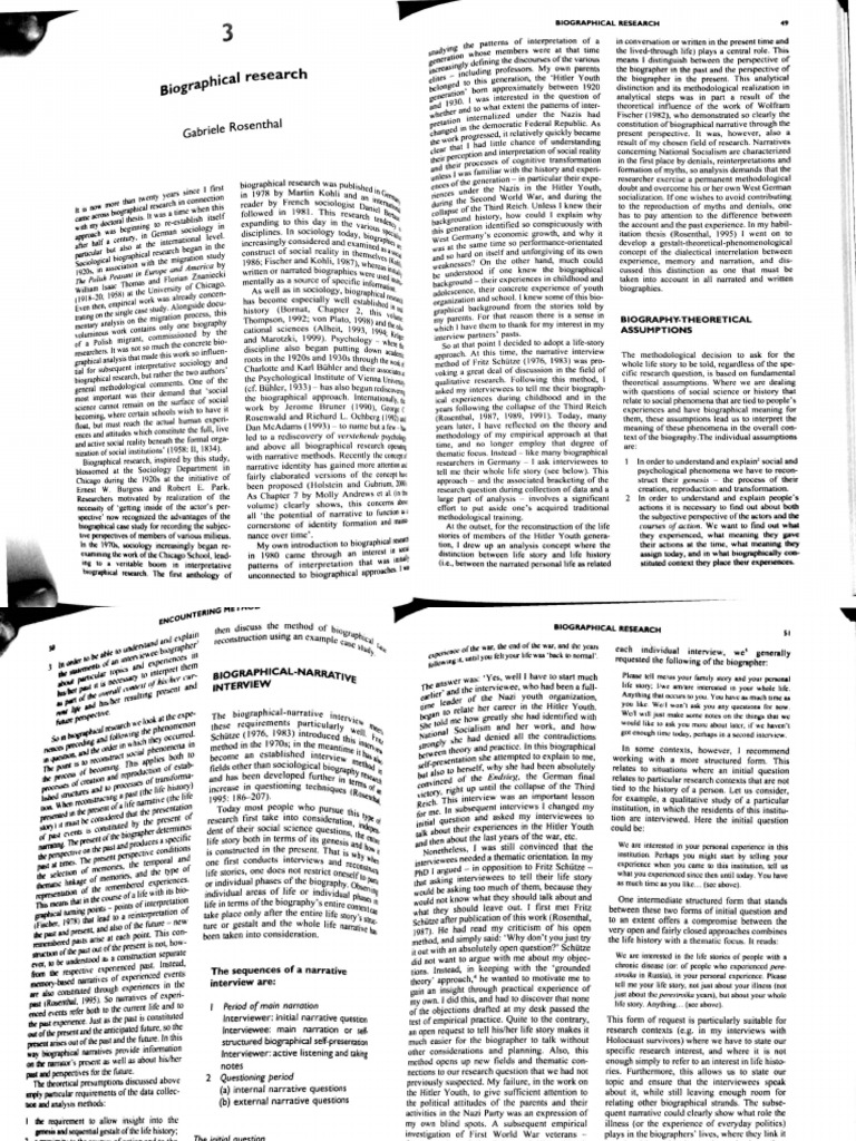 Biographical Research | Download Free PDF | Data | Research Methods