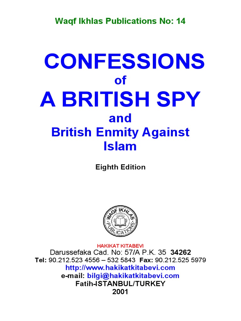 Confessions A British Spy: of and British Enmity Against Islam | Download Free PDF | Sunni Islam ...