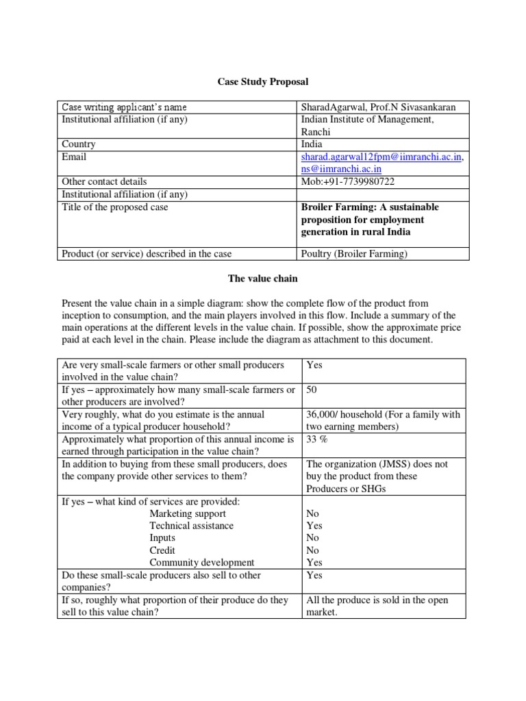 Case Study Proposal: Sharad - Agarwal12fpm@iimranchi - Ac.in Ns ...