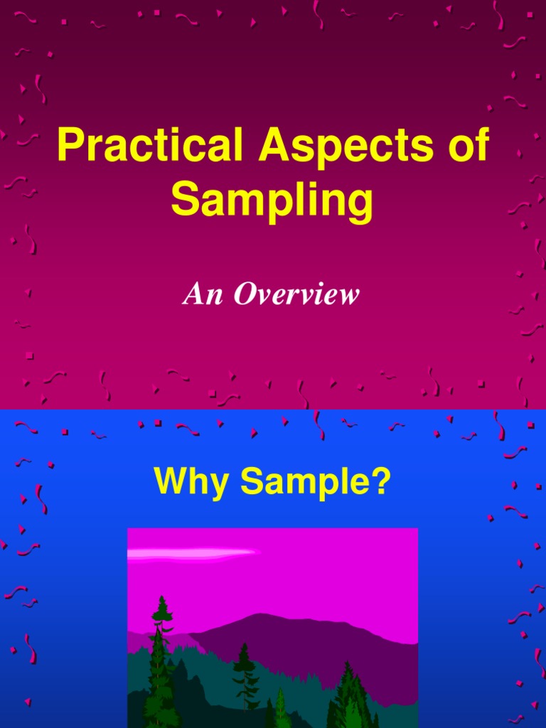 Practical Aspects of Sampling: An Overview | PDF | Standard Error ...