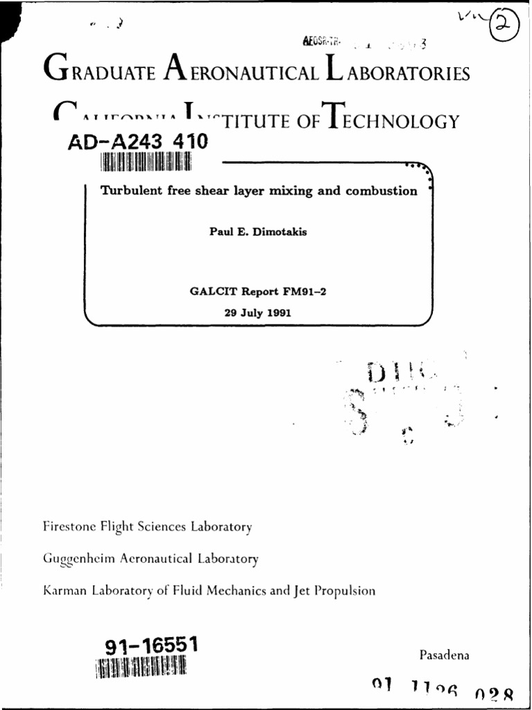 Turb Free Shear Layer Mixing | PDF | Mach Number | Turbulence