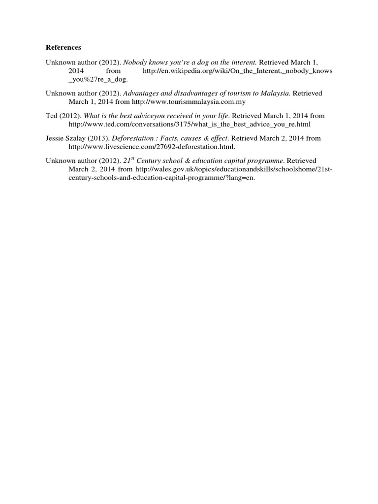 Documented References List | PDF
