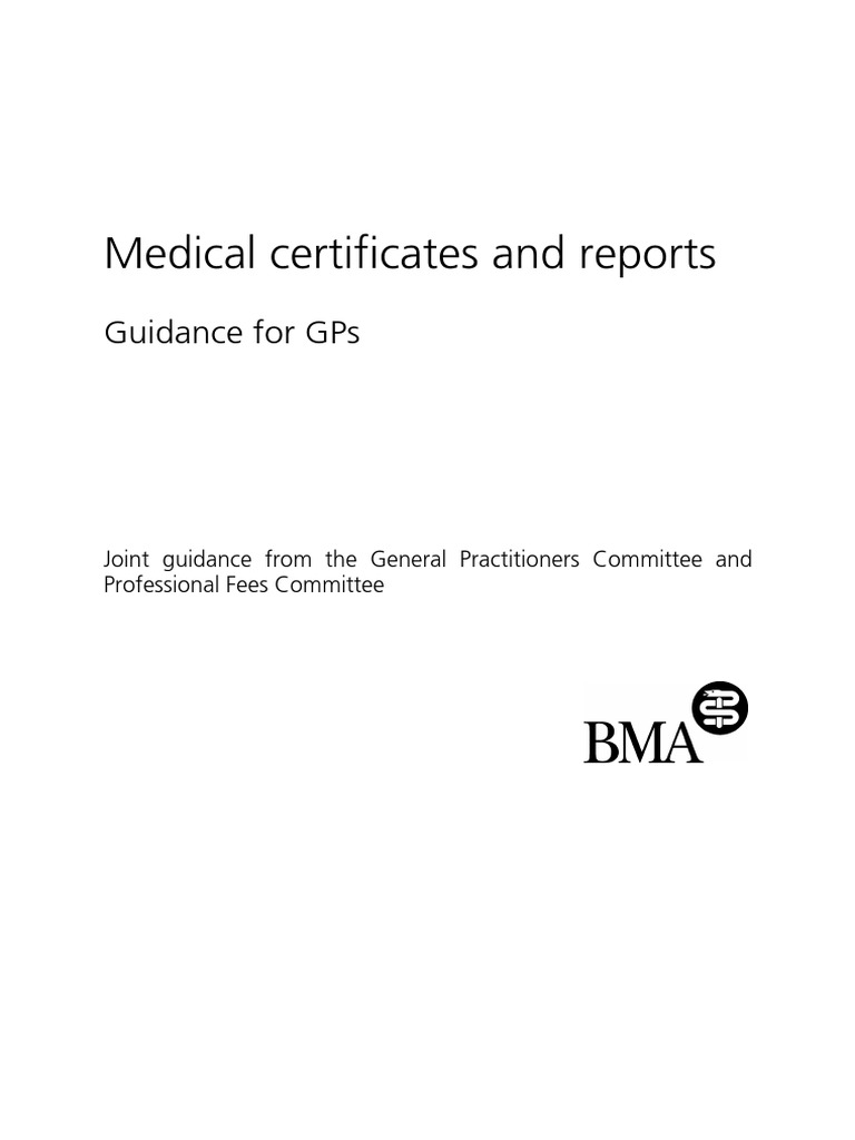 Medical Certificates and Reports GP Obligations | PDF | General ...