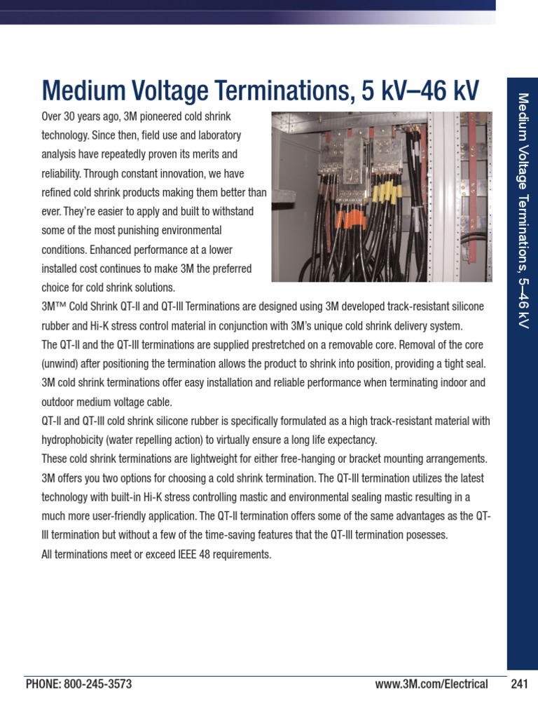 3m - MV Cable Termination | PDF | Insulator (Electricity) | Electrical ...