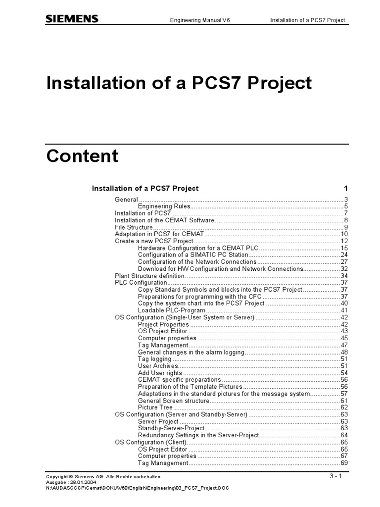 03 PCS7 Project | PDF | Personal Computers | Installation (Computer Programs)