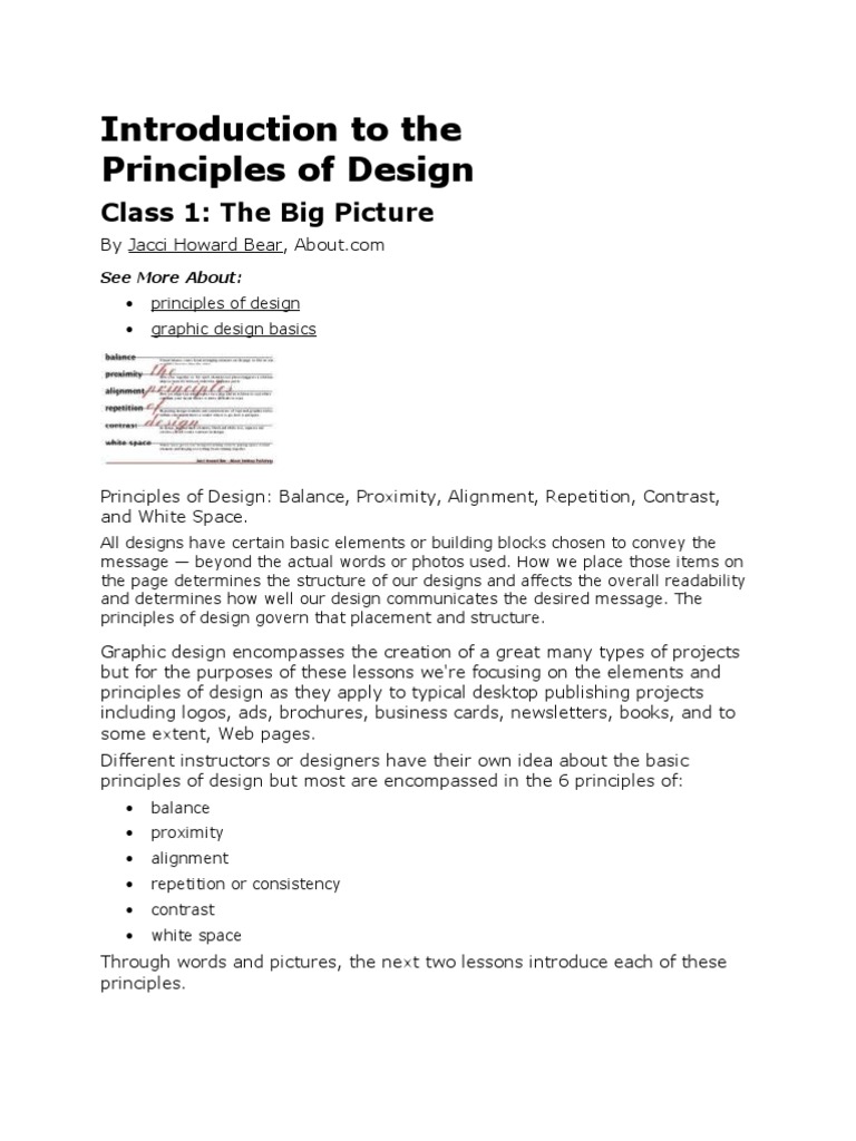 Principles of Graphic Design | PDF | Composition (Visual Arts ...