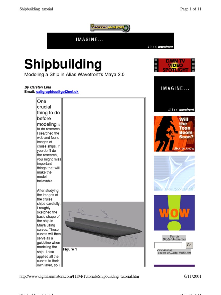 Tutorial - Modeling A Ship (Maya) | PDF | Texture Mapping | Rendering (Computer Graphics)