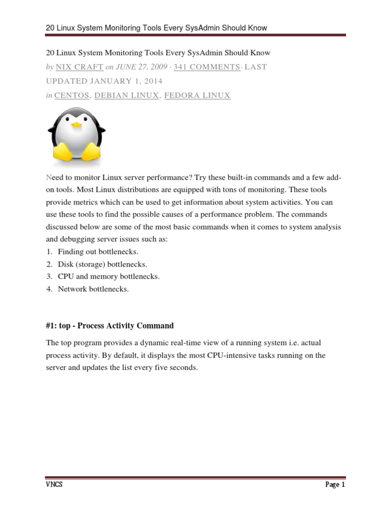 20 Linux System Tool Monitor | PDF | Internet Protocol Suite | Port ...