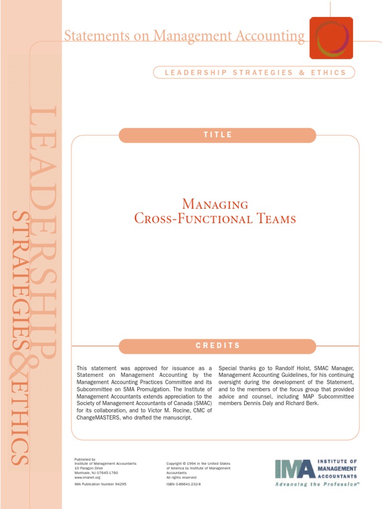 Managing Cross Functional Teams | PDF | Consensus Decision Making | Leadership