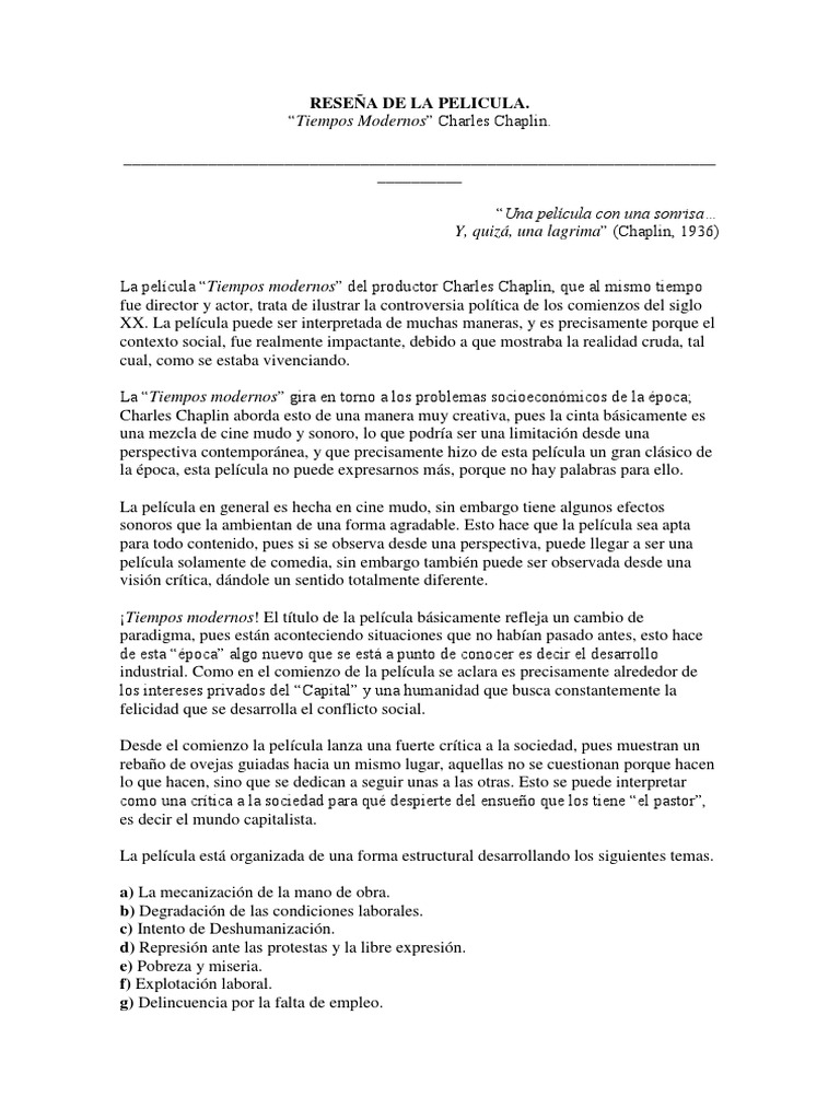 Reseña de La Pelicula | PDF | Derecho laboral | Liderazgo