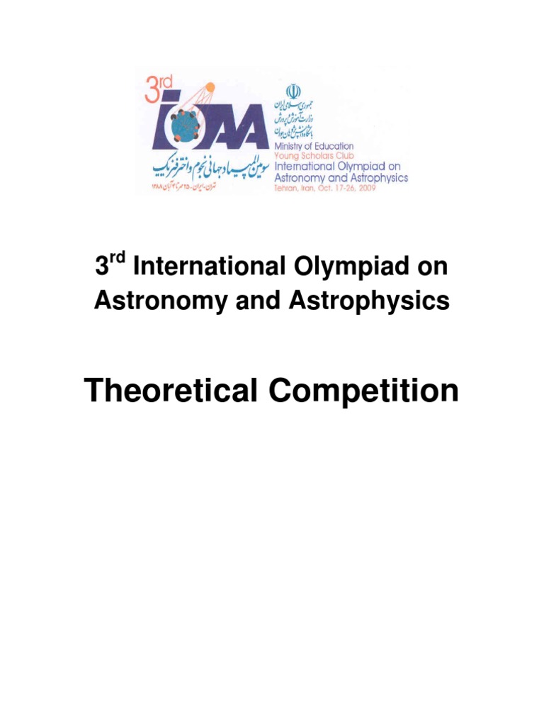 3 International Olympiad On Astronomy and Astrophysics | PDF | Stars ...