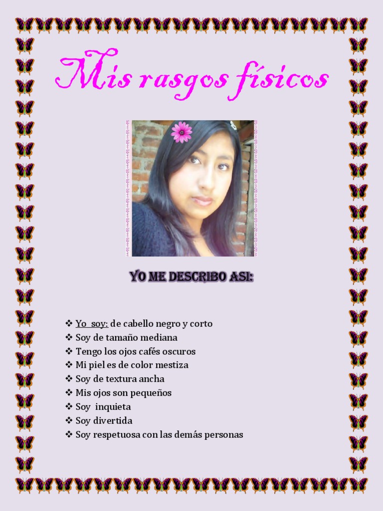 Mis rasgos físicos y características personales | PDF
