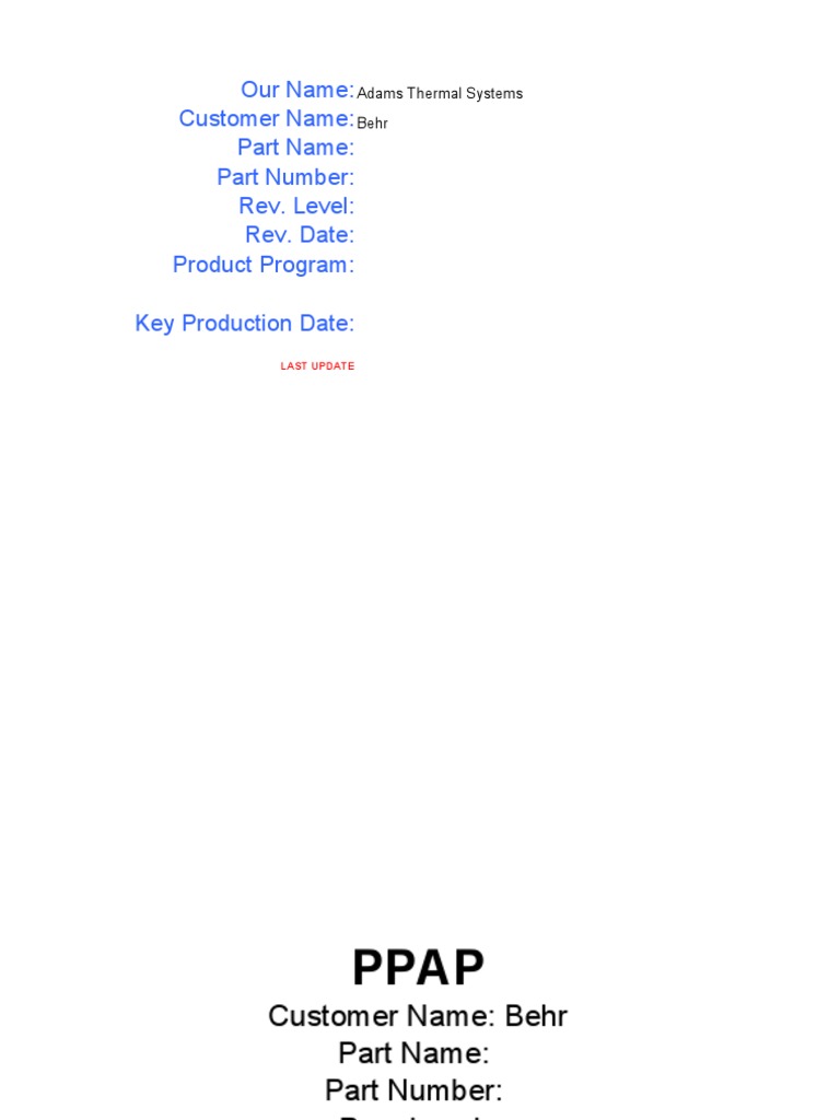 APQP Forms | PDF | Business Process | Business
