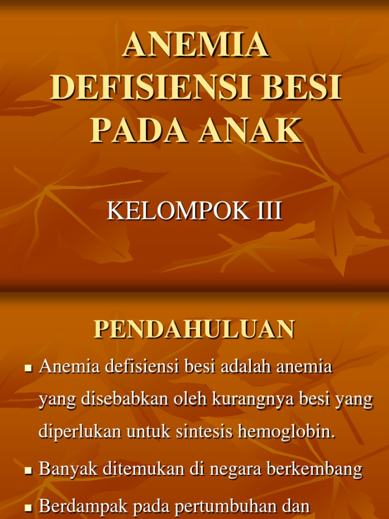 Anemia Defisiensi Besi Pada Anak | PDF