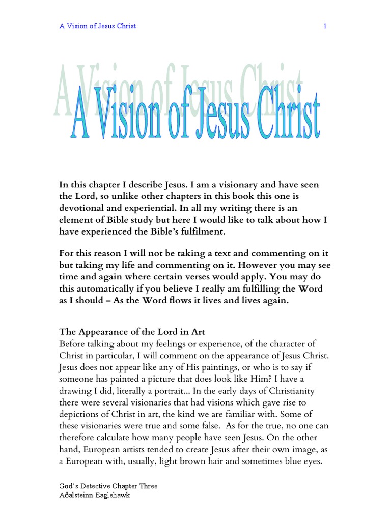 A Vision of Jesus Christ | PDF | Humility | Revelation