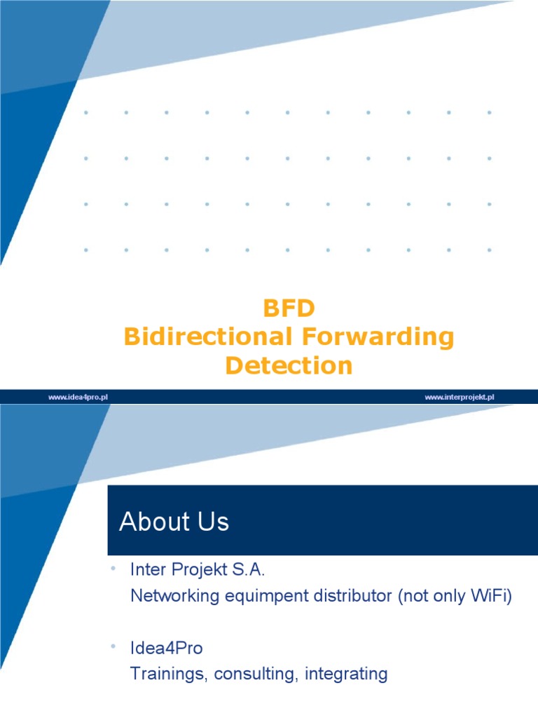 BFD Bidirectional Forwarding Detection: WWW - Idea4pro - PL WWW - Interprojekt.pl | PDF ...
