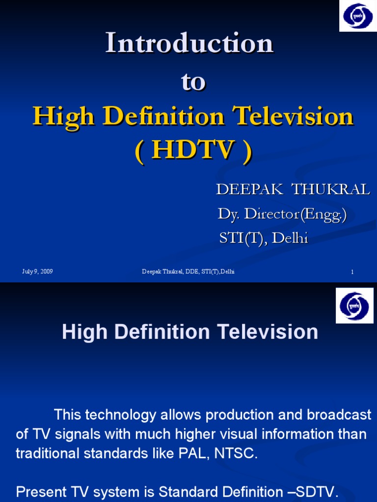 Introduction To HDTV | PDF | High Definition Television | Imaging