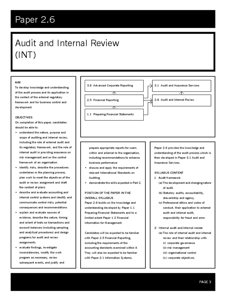 Audit and Internal Review Overview | PDF | Internal Audit | Audit