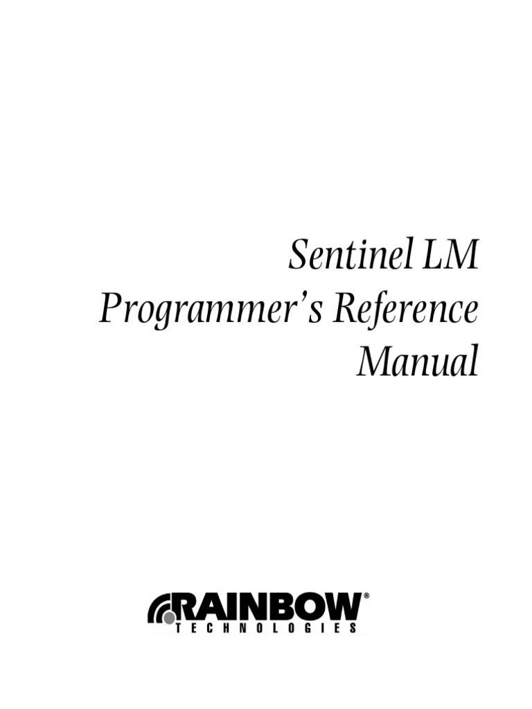 Sentinel LM Programmer/'s Reference Manual | PDF | Library (Computing ...
