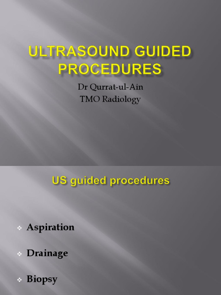 Ultrasound Guided Procedures | PDF | Biopsy | Kidney