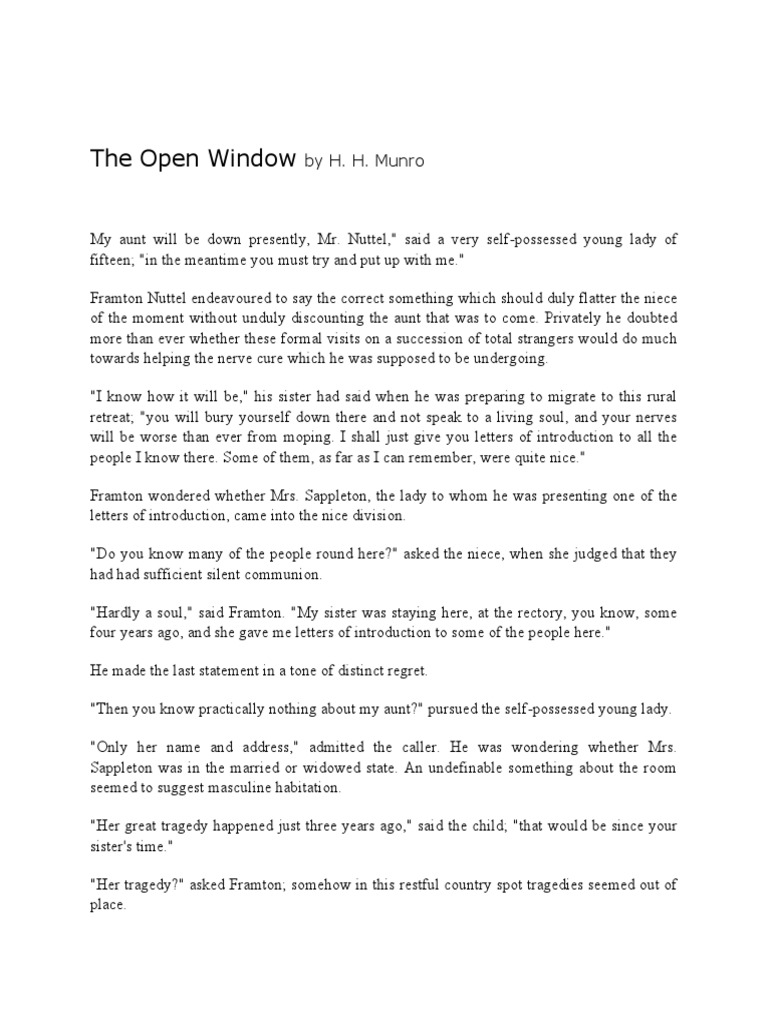 The Open Window | PDF