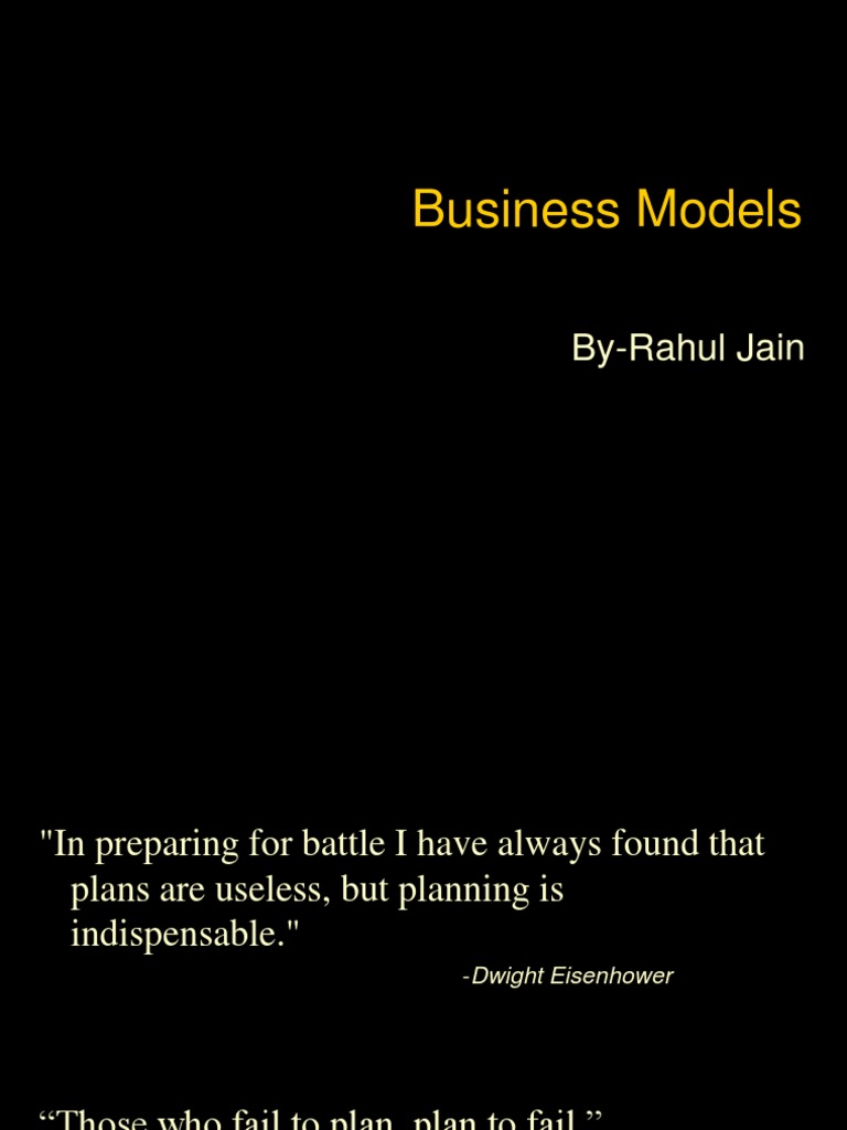Business Models: By-Rahul Jain | PDF