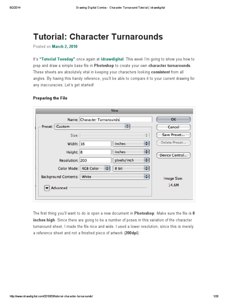 Drawing Digital Comics - Character Turnaround Tutorial - Idrawdigital ...