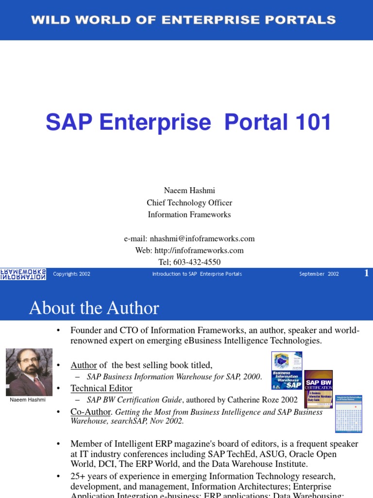 SAP Enterprise Portal Intro | PDF | Sap Se | Business Intelligence