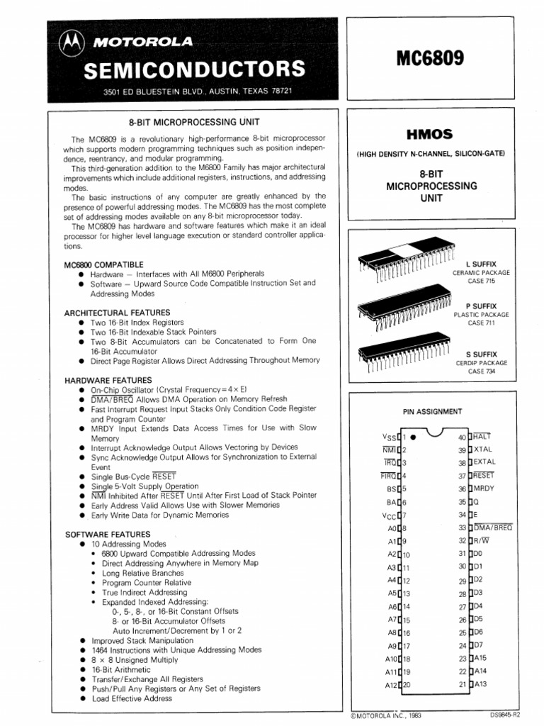 MC6809 | PDF