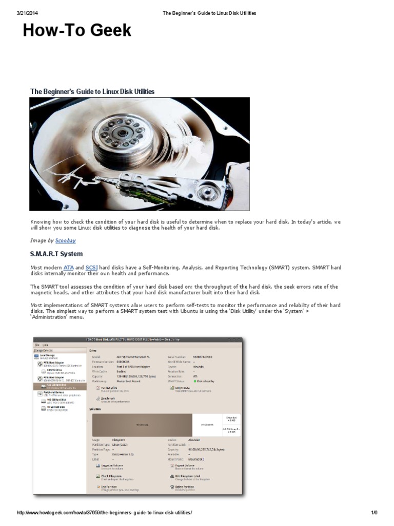 The Beginner's Guide To Linux Disk Utilities | PDF | Hard Disk Drive ...