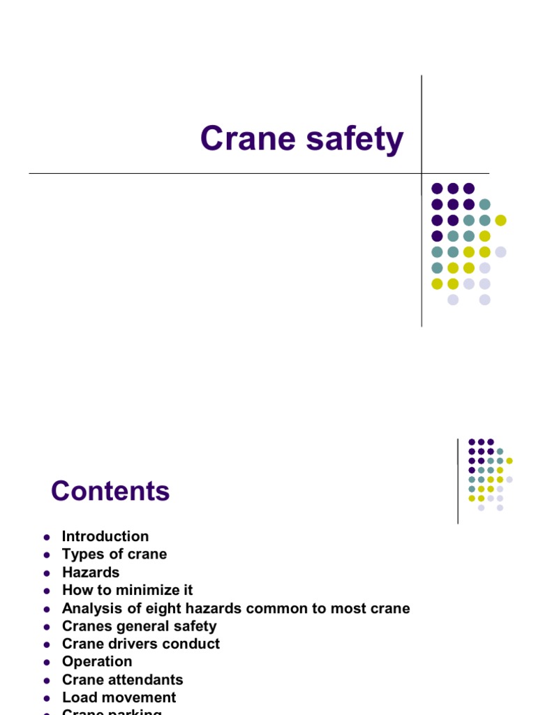 Crane Safety | PDF | Crane (Machine) | Hazards