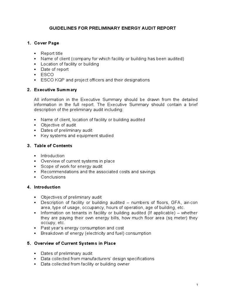 Guideline For Energy Audit Report | PDF | Gas Compressor | Audit