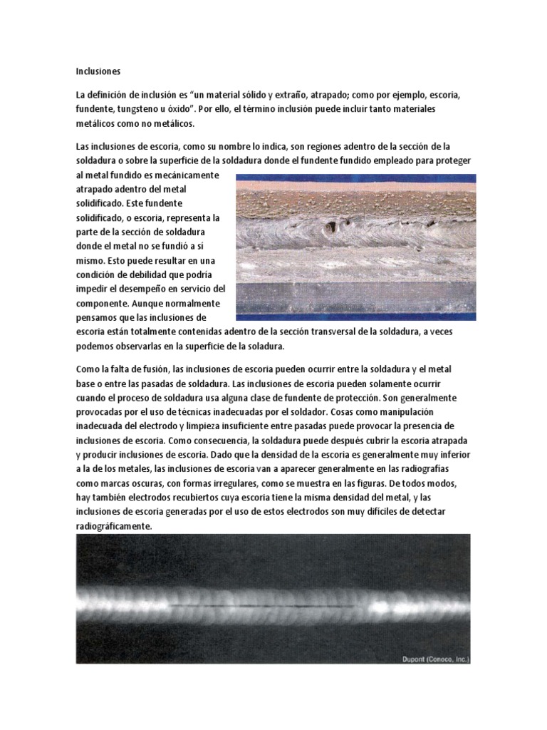 Inclusiones y porosidad en soldadura | PDF | Soldadura | Construcción